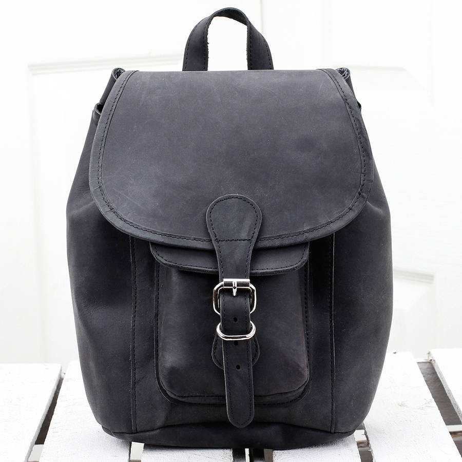small leather backpack by scaramanga | notonthehighstreet.com
