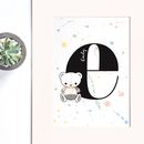 Personalised Children's Initial Metallic Foil Print By Susie Cutie ...