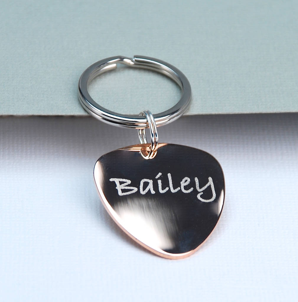 Personalised Plectrum Keyring By Penelopetom | notonthehighstreet.com