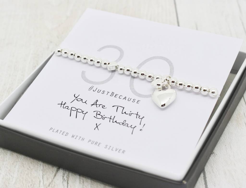 30th Birthday Bracelet Gift By By Poppy Notonthehighstreet