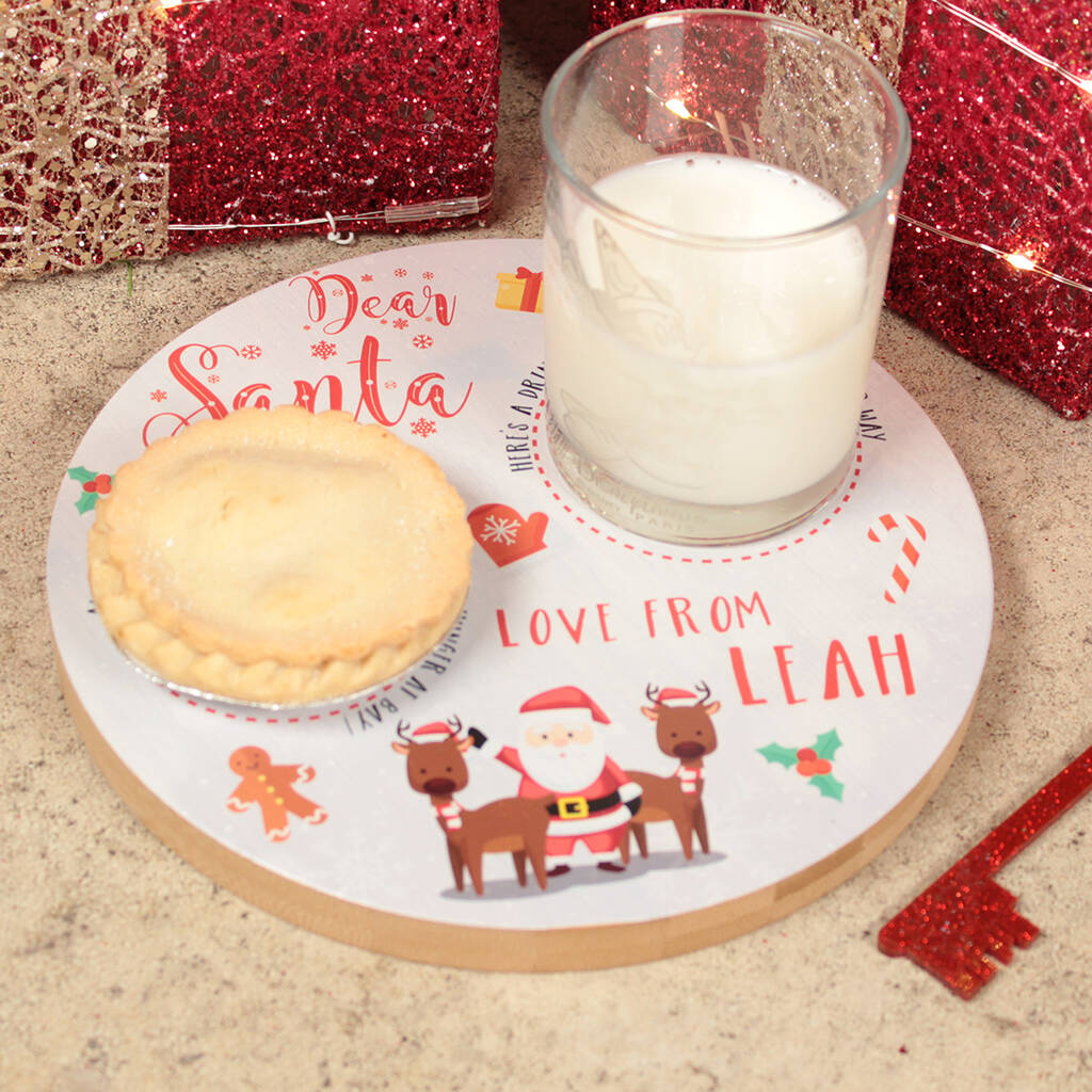 Personalised Santa Christmas Eve Treat Board By Dreams To Reality ...