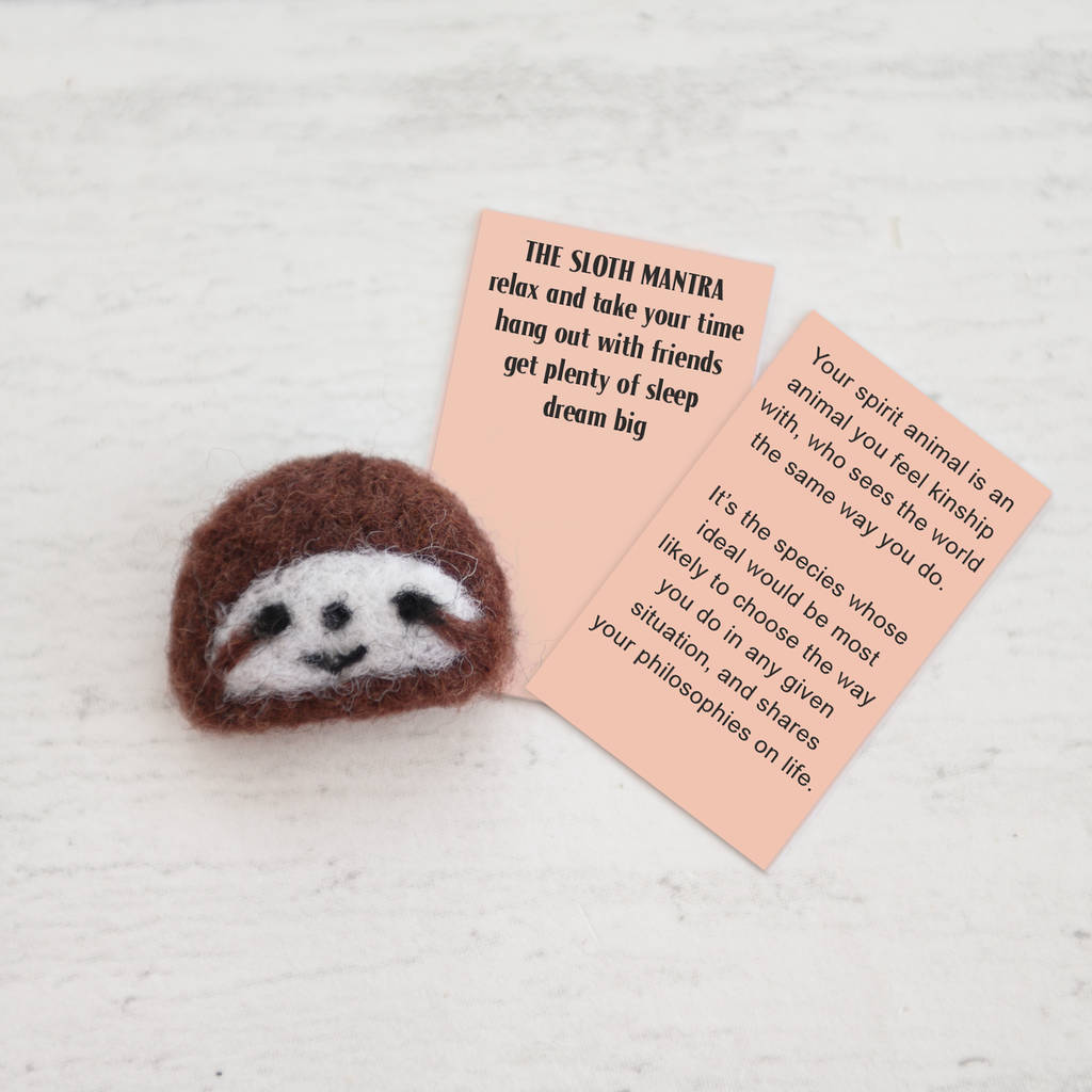 wool felt sloth spirit animal by marvling bros ltd ...
