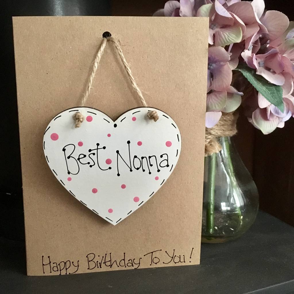Wooden Keepsake Card Personalised Nonna Birthday By Craft Heaven