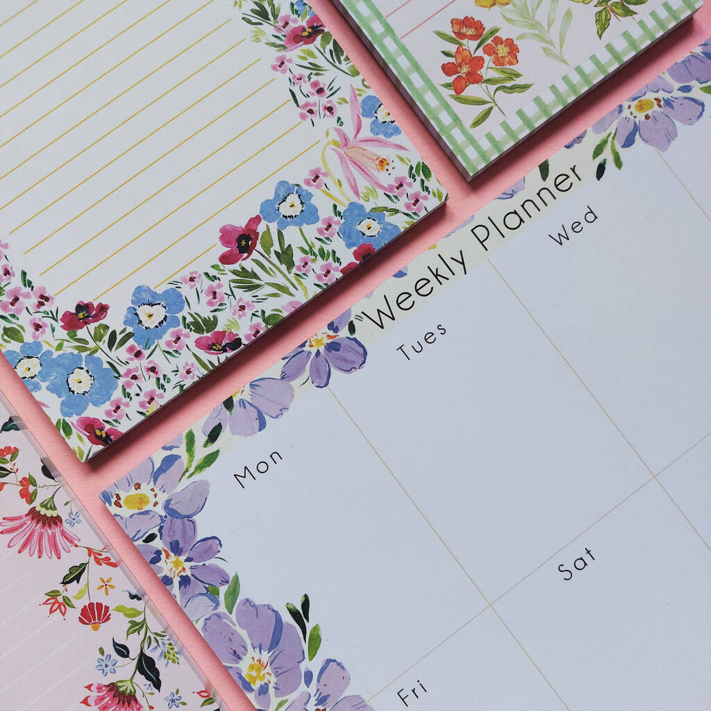 Lilac Blooms Weekly Planner By Ellie Mae Designs | notonthehighstreet.com