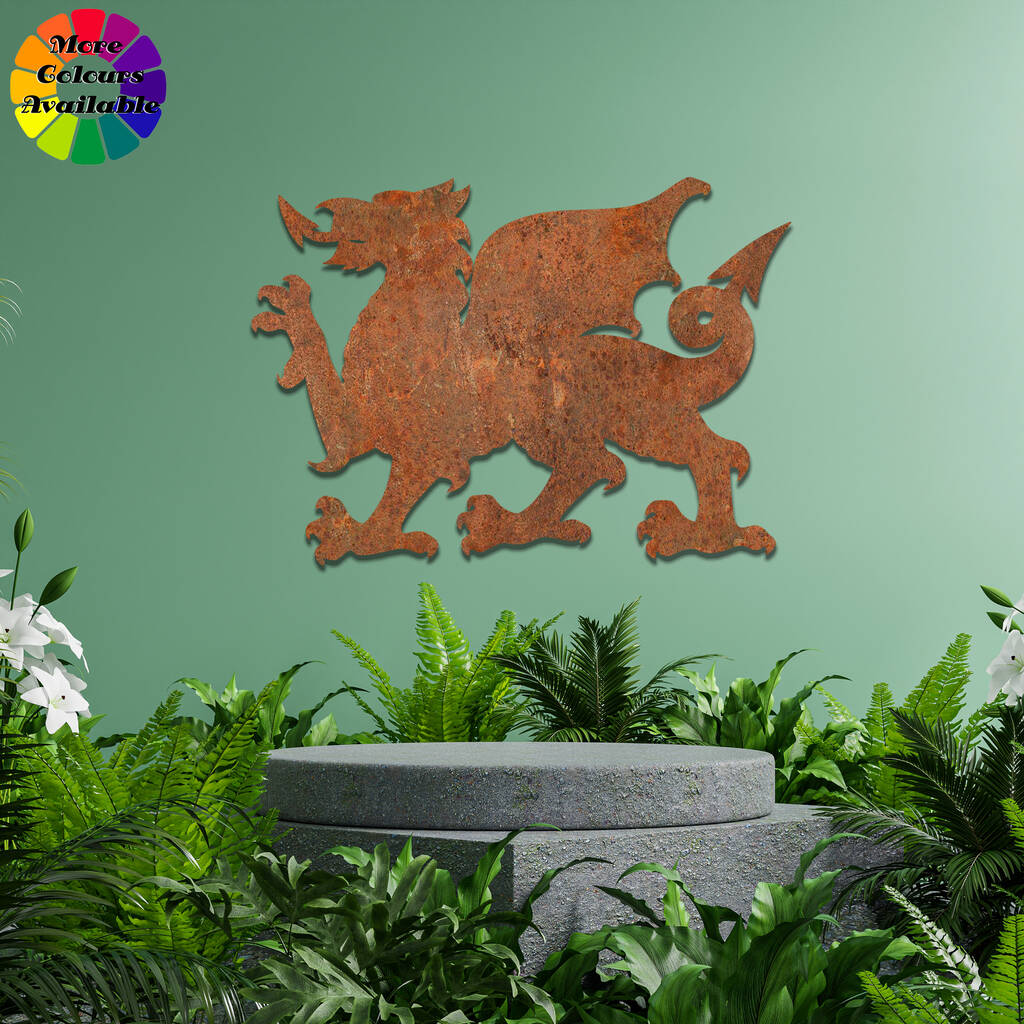 Cymru Welsh Dragon Rusty Metal Dragon Art By Duke Craft ...
