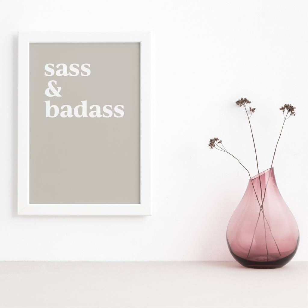 Sass And Badass By The Stamford Studio | notonthehighstreet.com