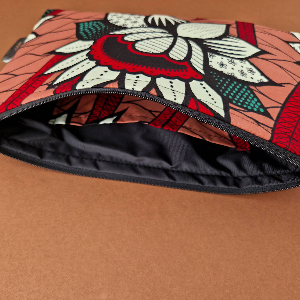 Large African Print Zip Pouch | Buki Print By Lolly & Kiks ...