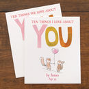 things i love about you book by letterfest | notonthehighstreet.com