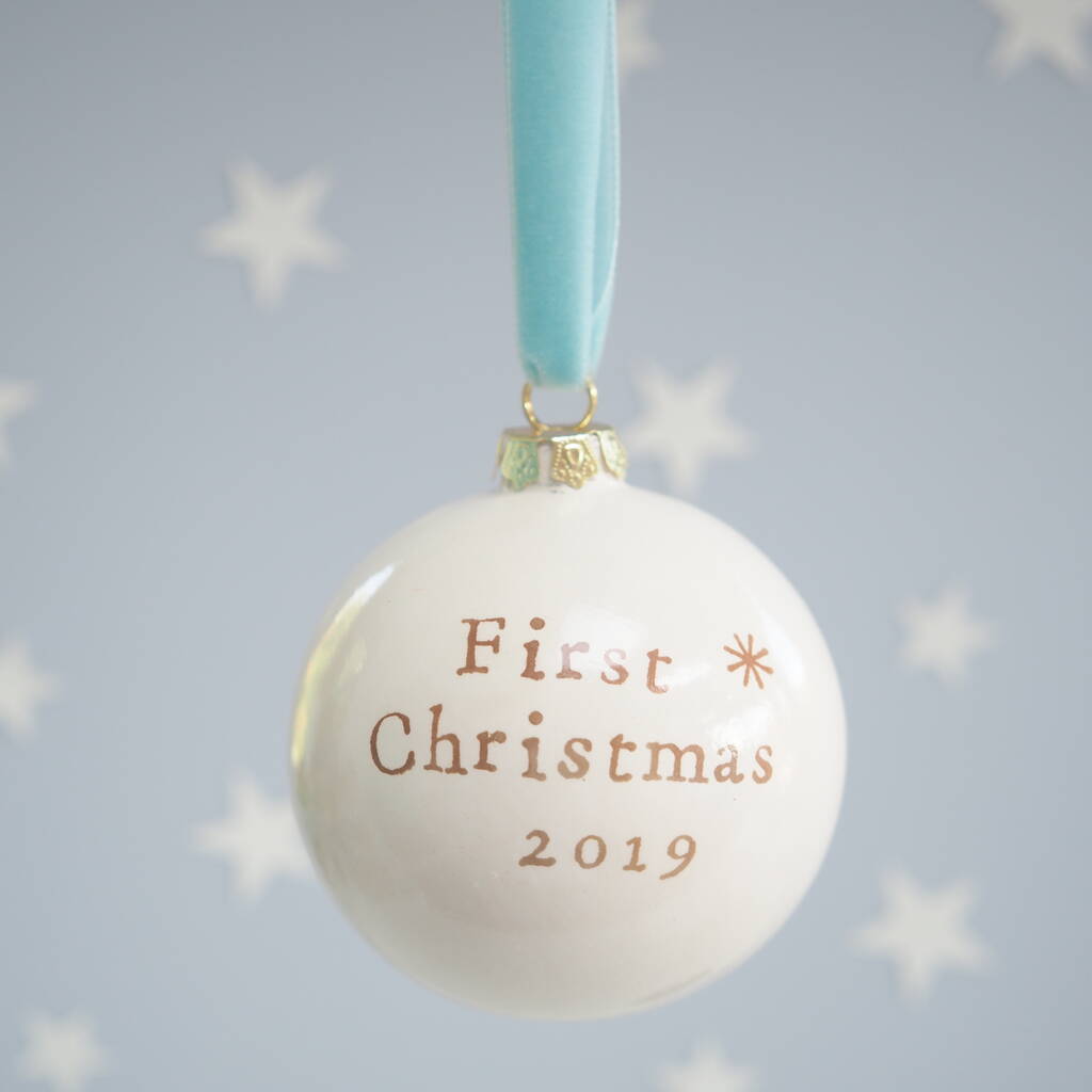 Baby's First Christmas Bauble. Hand Painted Fawn By Katie Simpson ...