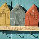 Three Beach Huts Key Holder By Okey Dokey Wood | notonthehighstreet.com