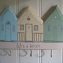 Three Beach Huts Key Holder By Okey Dokey Wood | notonthehighstreet.com