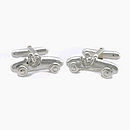 Solid Silver Bugatti Cufflinks By Me And My Car | notonthehighstreet.com