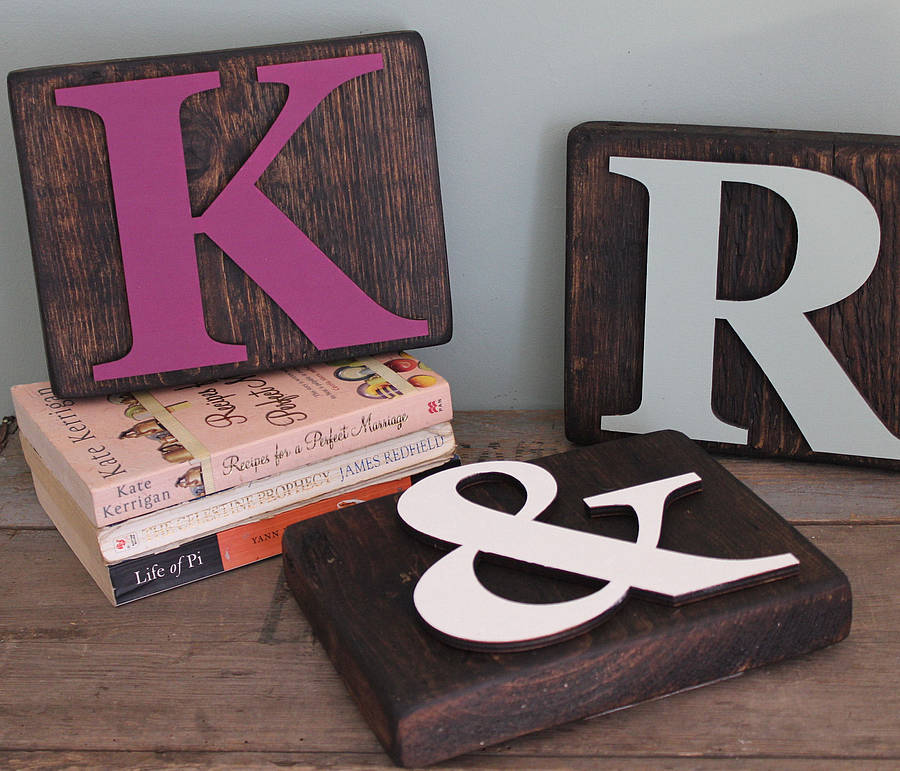 reclaimed wooden block letters by möa design | notonthehighstreet.com