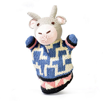 Hand Knitted Organic Cotton Buffalo Puppet By Chunki Chilli ...
