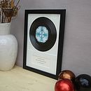 personalised framed vinyl record by vinyl village | notonthehighstreet.com