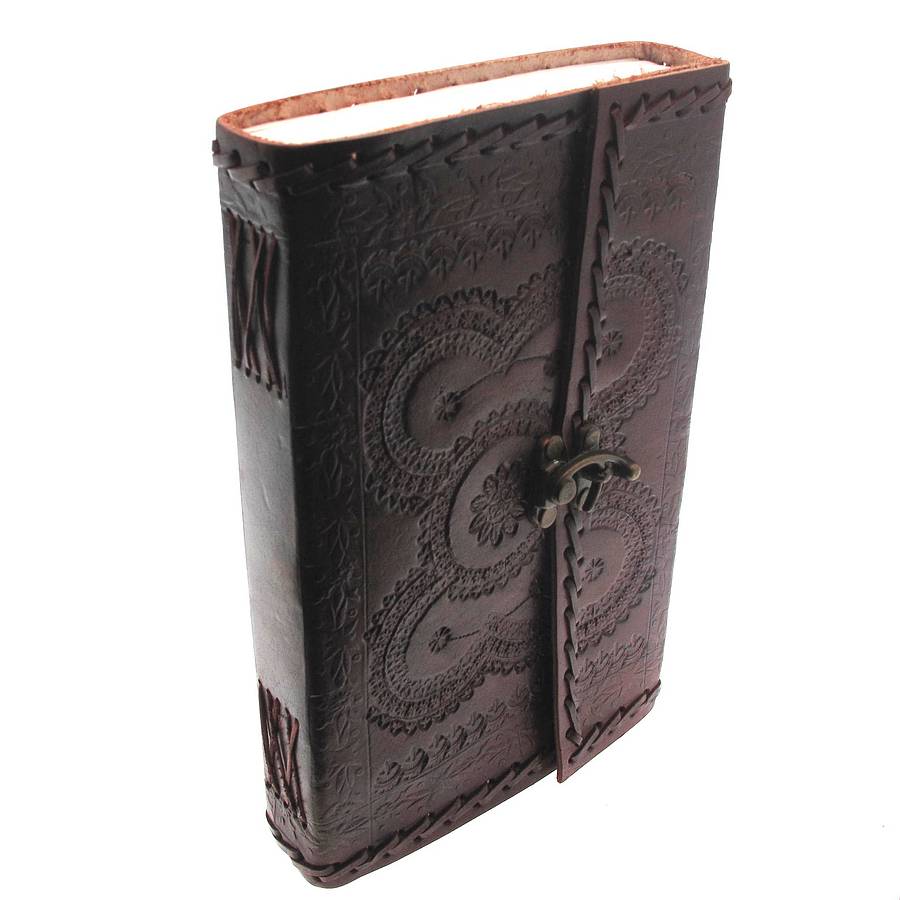 Handcrafted Indra Xl Embossed Leather Journal By Paper High ...