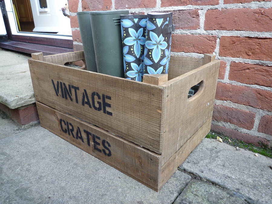 personalised vintage style crate by vintage crates | notonthehighstreet.com