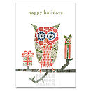 Pack Of Ten Owl Christmas Cards By Papier + Ink Print ...
