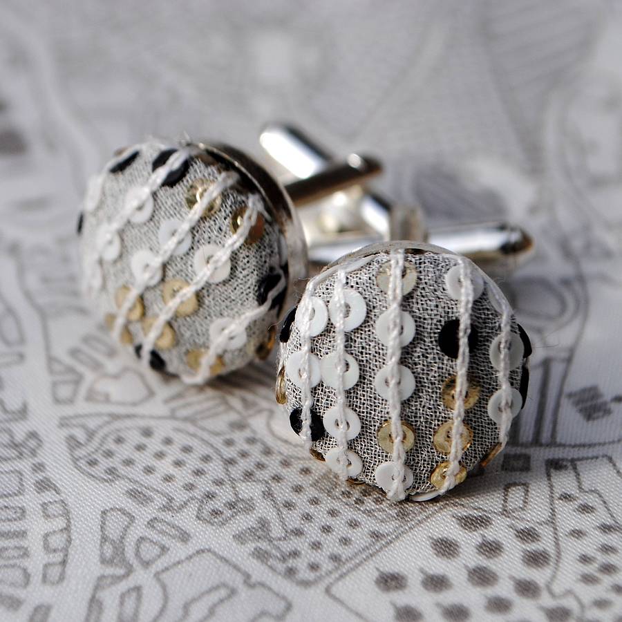 Sequin Cuff Links By Twigs