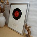 personalised framed vinyl record by vinyl village | notonthehighstreet.com