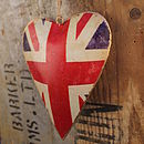 Vintage Style Union Jack Metal Hanging Heart By Möa Design ...