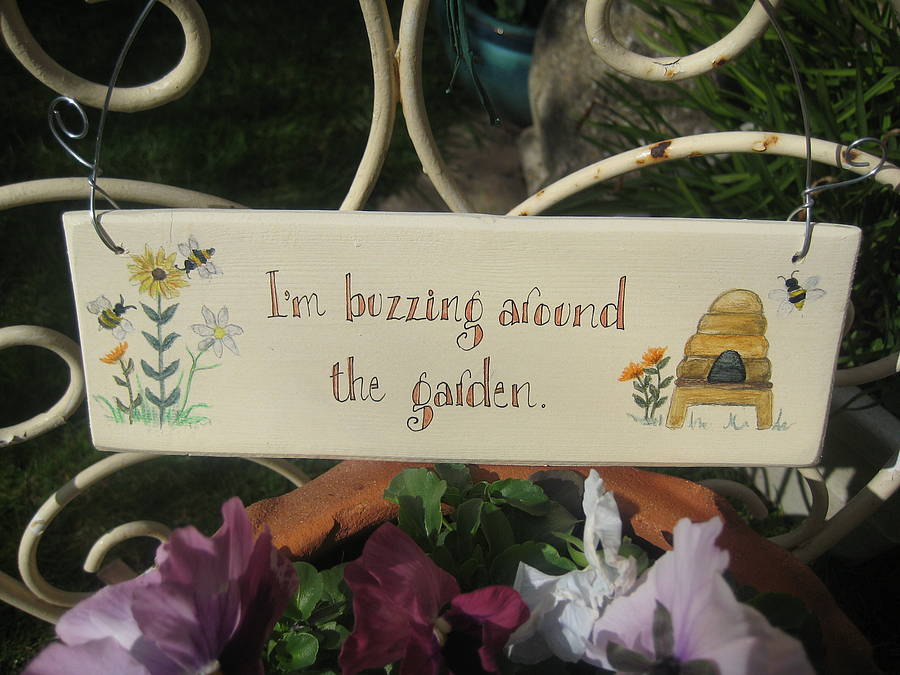 bee garden sign by okey dokey | notonthehighstreet.com