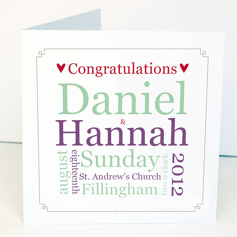 personalised wedding details card by spotty n stripy ...