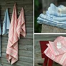Multistripe Linen Huckaback Bath Towel By Linen Me | notonthehighstreet.com
