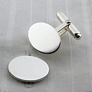 silver classic oval swivel cufflinks by english cufflinks ...