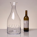 Extra Large Glass Carafe Engraved With Mmxii By Whisk Hampers ...