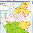 Vintage France And England Pull Down Map By Bonnie And Bell ...