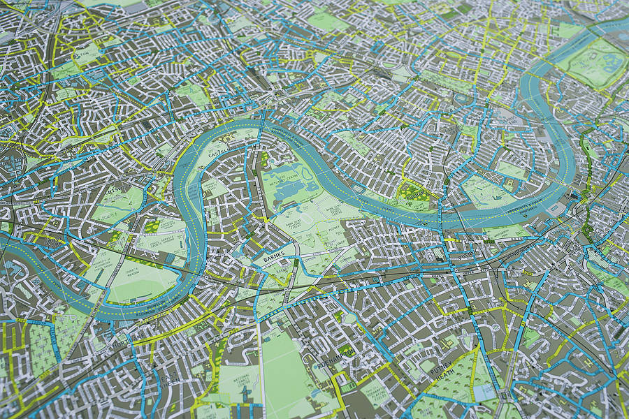 london wall map by the future mapping company | notonthehighstreet.com