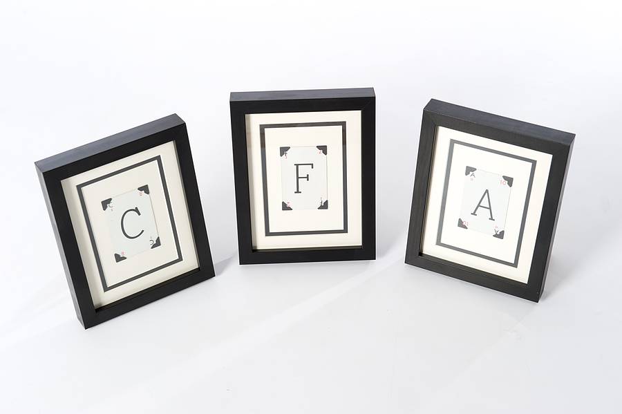 vintage playing card single letter frames by vintage playing cards ...