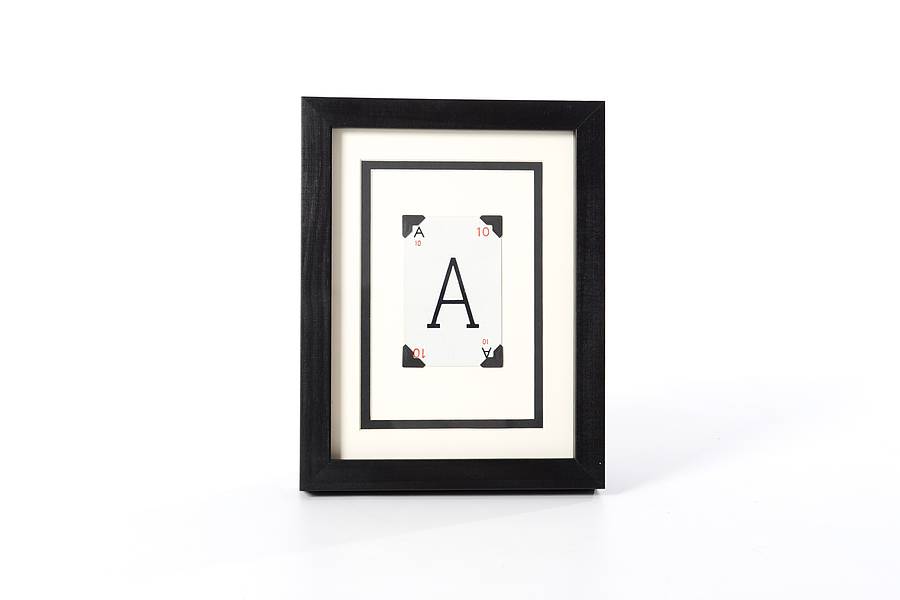 vintage playing card single letter frames by vintage playing cards ...