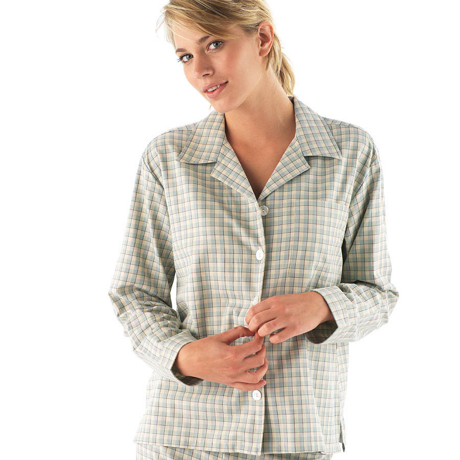 Brushed Cotton Check Pyjamas By Pj Pan