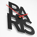 Paris Typographic City Clock By Goodwin & Goodwin | notonthehighstreet.com