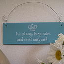 Personalised 'keep Calm' Sign By Okey Dokey Wood | notonthehighstreet.com