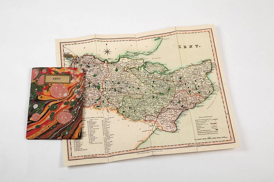vintage style county map by i love retro | notonthehighstreet.com