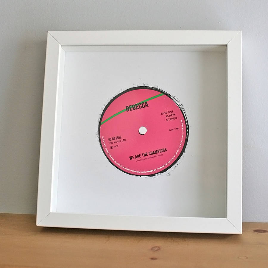 personalised classic record label print by the design conspiracy ...