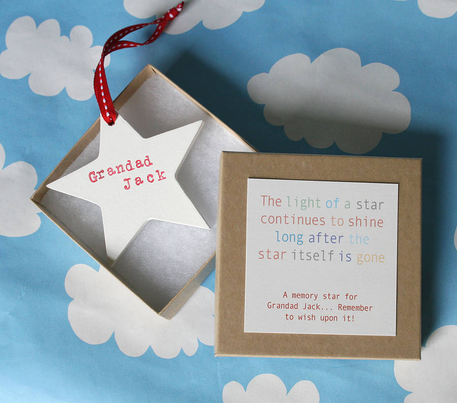 personalised wooden memory star by modo creative | notonthehighstreet.com