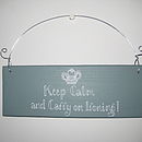Personalised 'keep Calm' Sign By Okey Dokey Wood | notonthehighstreet.com