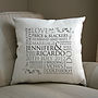 Personalised Wedding Word Design Cushion By Cherry Pete ...