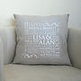 Personalised Wedding Word Design Cushion By Cherry Pete ...