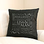 Personalised Wedding Word Design Cushion By Cherry Pete ...