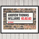 Personalised London Street Sign Print By Yours For Keeps ...