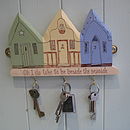 Three Beach Huts Key Holder By Okey Dokey Wood | notonthehighstreet.com