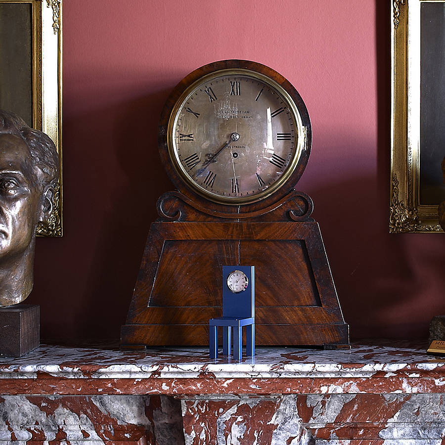 Aluminium Chair Desk Clock By DesignK | notonthehighstreet.com