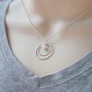 Silver Double Eternity Circle Necklace By Wished For ...
