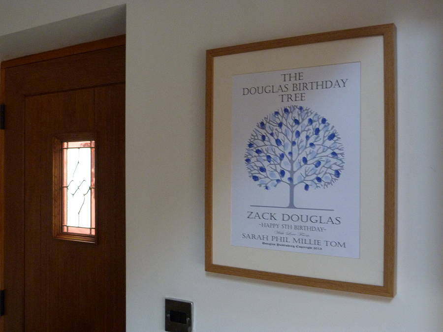 personalised birthday fingerprint tree by jack spratt baby ...