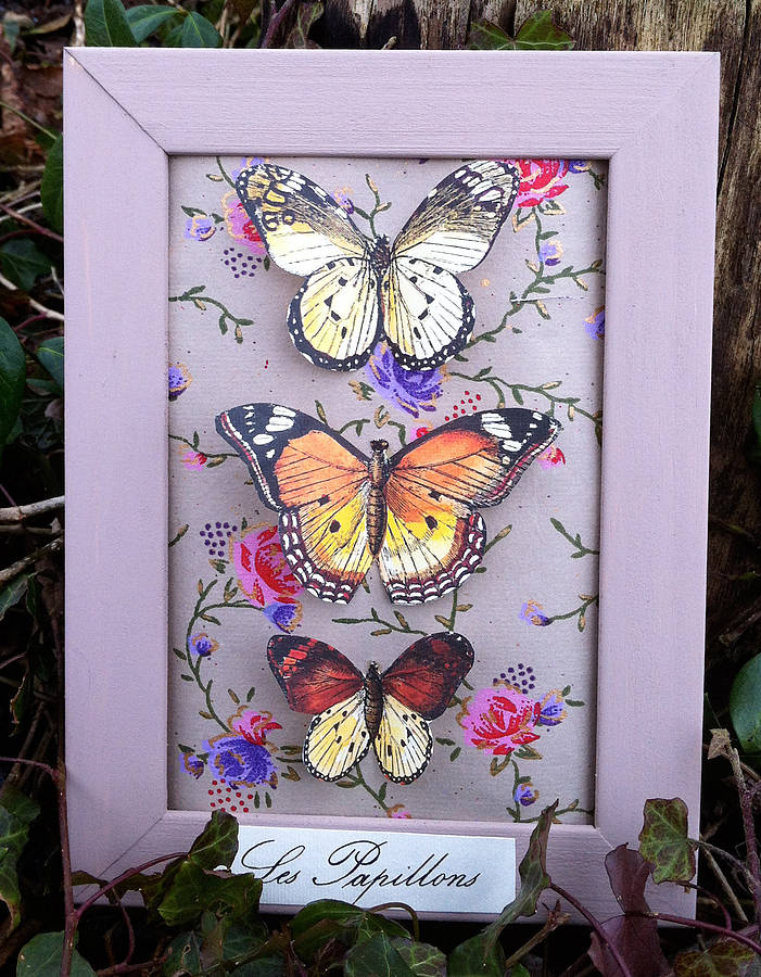 paper butterfly collage by seedlings cards | notonthehighstreet.com